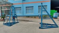 China 5 Ton Hydraulic Cable Drum Jack Stand with 1.5 Meters Lifting Height and 5000 kg Capacity for Overhead and Underground Cable Installation for sale