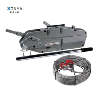 China 5.4 Ton Capacity Tirfor Hoist with 20 Meter Steel Wire Rope for Manual Cable Pulling for sale