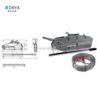 China Portable Hand Operated Wire Rope Winch Tirfor with 3.2 Ton Capacity and 20M Max Lifting Height for sale