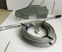 China 0.8T Capacity Tirfor Manual Wire Rope Hoist with 20m Wire Rope and 1 Year Warranty for sale