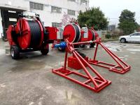 China SIPZ-7H Hydraulic Cable Drum Jack with 7T Capacity 2000 N.M Brake Force and 45 RPM Rotation Speed for Heavy-Duty Transmission Line Stringing for sale