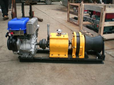 China 5-Ton Gasoline-Powered Cable Winch Puller with Fast Line Speed for Heavy-Duty Wire Pulling for sale