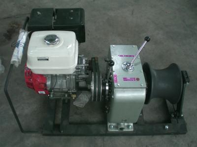 China 5 Ton Rated Capacity Petrol-Driven High-Speed Cable Winch Puller for Line Construction and Wire Lifting for sale