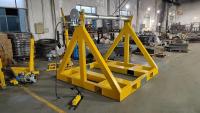 China Heavy-Duty 12T Load Capacity Hydraulic Reel Stand with Modular Design and Hydraulic Brake System for Cable Handling for sale
