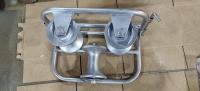 China 10kN Heavy-Duty Galvanized Aluminum Triple Corner Cable Guide Roller for Smooth Cable Installation for sale