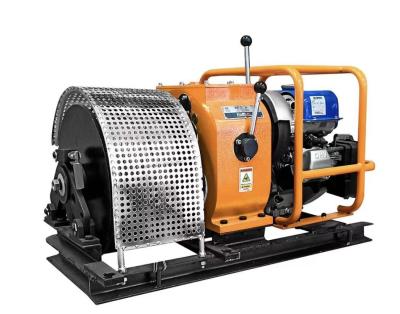 China 3 Ton Capacity Gasoline Power Winch with Yamaha MX175 Engine and Portable Steel Frame for Cable Pulling for sale