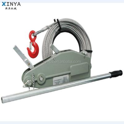 China 1-Ton Capacity Steel Construction Cable Winch Puller with Safety Latch for Secure Cable Retrieving for sale