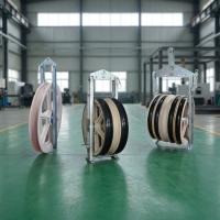 China 916mm Diameter 20-150kN Rated Load MC Nylon Sheave Stringing Blocks and Cable Pulling Blocks for Power Line Installation for sale
