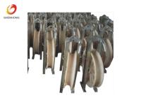 China Single Sheave Rope Pulley Block Transmission Line Stringing Tools 5-55kN Rated Load for sale