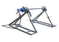 China 5 Ton Motorized Hydraulic Conductor Reel Stand with Hydraulic Lifting for Transmission Line Stringing for sale