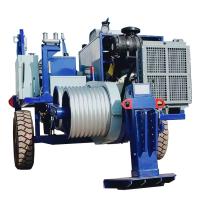 China 18 Ton Hydraulic Cable Puller with 180 KN Rated Pulling Force 5km/h Speed and 24V Electrical System for Transmission Line Construction for sale