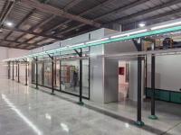 China 40m/Hour Automatic Powder Coating Line For Wood Plate Wooden Furniture Mdf for sale