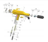 China 1002100 Powder Coating Spray Machine Complete Gm02 With 6m Cable Replacement for sale