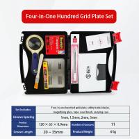 China Complete Cross-Cut Adhesion Test Kit with 1mm Grid Cutter, Guide Plate & Tools for sale