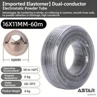 China Elastomer Twin-Wire Electrostatic Powder Hose 33*25 16*11 15*10 16*11 18*12 MM for Powder Coating for sale