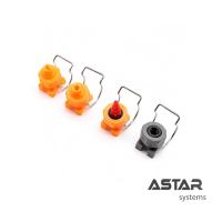China 304 SS Double Clip-on Fan Spray Nozzle For Industrial Cleaning Plastic Snap Spray Head for sale