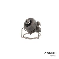 China 304 SS Double Clip-on Fan Spray Nozzle For Industrial Cleaning Plastic Snap Spray Head for sale
