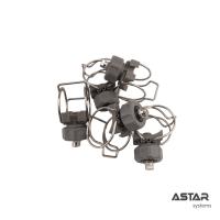 China 304 SS Double Clip-on Fan Spray Nozzle For Industrial Cleaning Plastic Snap Spray Head for sale