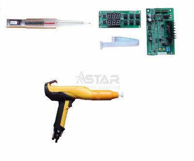 China Yellow Sleeve 2F Three Modes Powder Coating Gun Kit for sale