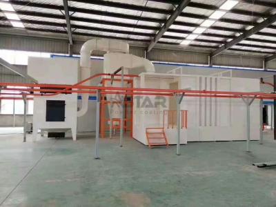 China Big Cyclone Recovery Electrostatic Powder Coating Line for sale