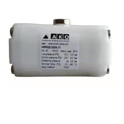 China AKO DN20 Pinch Valve Manual White Internal Thread Connection for sale