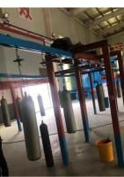 China Sturdy Electrostatic Powder Coating Line Medical Oxygen Cylinder for sale