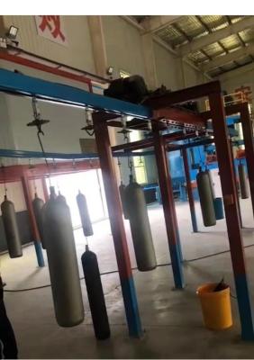 China Sturdy Electrostatic Powder Coating Line Medical Oxygen Cylinder for sale