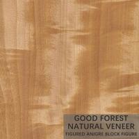 China Natural Anigre Wood Veneer Sheets Specially Figured Grain Red Color for sale