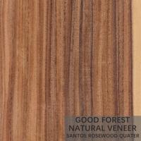 China Hotel Rosewood Natural Wood Veneer Of Crown Cut Quarter Straight for sale