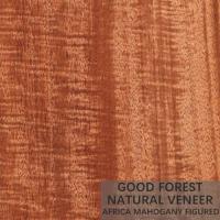 China Hardly Mahogany Natural Wood Veneer Customized Crown Cut Grain for sale