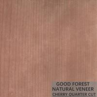 China Decoration Natural Cherry Veneer Quarter Cut Smoked Color Popular for sale