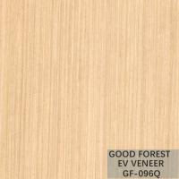 China Artificial Wood Veneer Pearl Oak With Vertical Grain And White Color Popular for sale