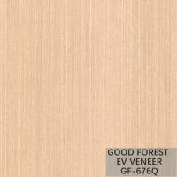 China Artificial Wood Veneer Pearl Oak With Vertical Grain And White Color Popular for sale