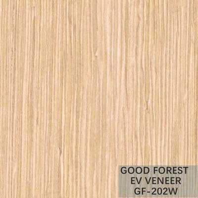 China Artificial Wood Veneer Pearl Oak With Vertical Grain And White Color Popular for sale