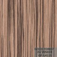 China EV Veneer Zebra Engineered Wood Veneer Natural Color Straight Grain for sale