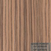 China EV Veneer Zebra Engineered Wood Veneer Natural Color Straight Grain for sale
