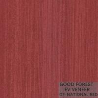 China Engineered Wood Veneer Red Color Wood Veneer For Wallcovering for sale