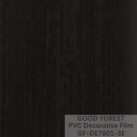 China Decorative Black PVC Film 1260mm - 1330mm Width Wooden Grain for sale