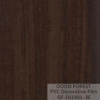 China Decorative Black PVC Film 1260mm - 1330mm Width Wooden Grain for sale
