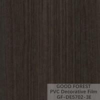 China Decorative Black PVC Film 1260mm - 1330mm Width Wooden Grain for sale
