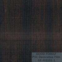 China Decorative Black PVC Film 1260mm - 1330mm Width Wooden Grain for sale