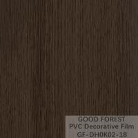 China Decorative Black PVC Film 1260mm - 1330mm Width Wooden Grain for sale
