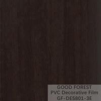 China Decorative Black PVC Film 1260mm - 1330mm Width Wooden Grain for sale