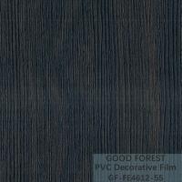 China Decorative Black PVC Film 1260mm - 1330mm Width Wooden Grain for sale