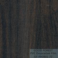 China Decorative Black PVC Film 1260mm - 1330mm Width Wooden Grain for sale