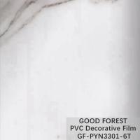 China Wardrobes Marble PVC Film Grain With 0.25 - 0.60mm Thickness for sale