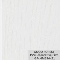 China Cabinet Wood Grain PVC Decorative Film Pure Colour Blistering for sale