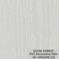China Cabinet Wood Grain PVC Decorative Film Pure Colour Blistering for sale