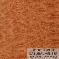 China Color Makore Natural Wood Veneer Crown Cut Grain Customized Service for sale
