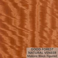 China Color Makore Natural Wood Veneer Crown Cut Grain Customized Service for sale
